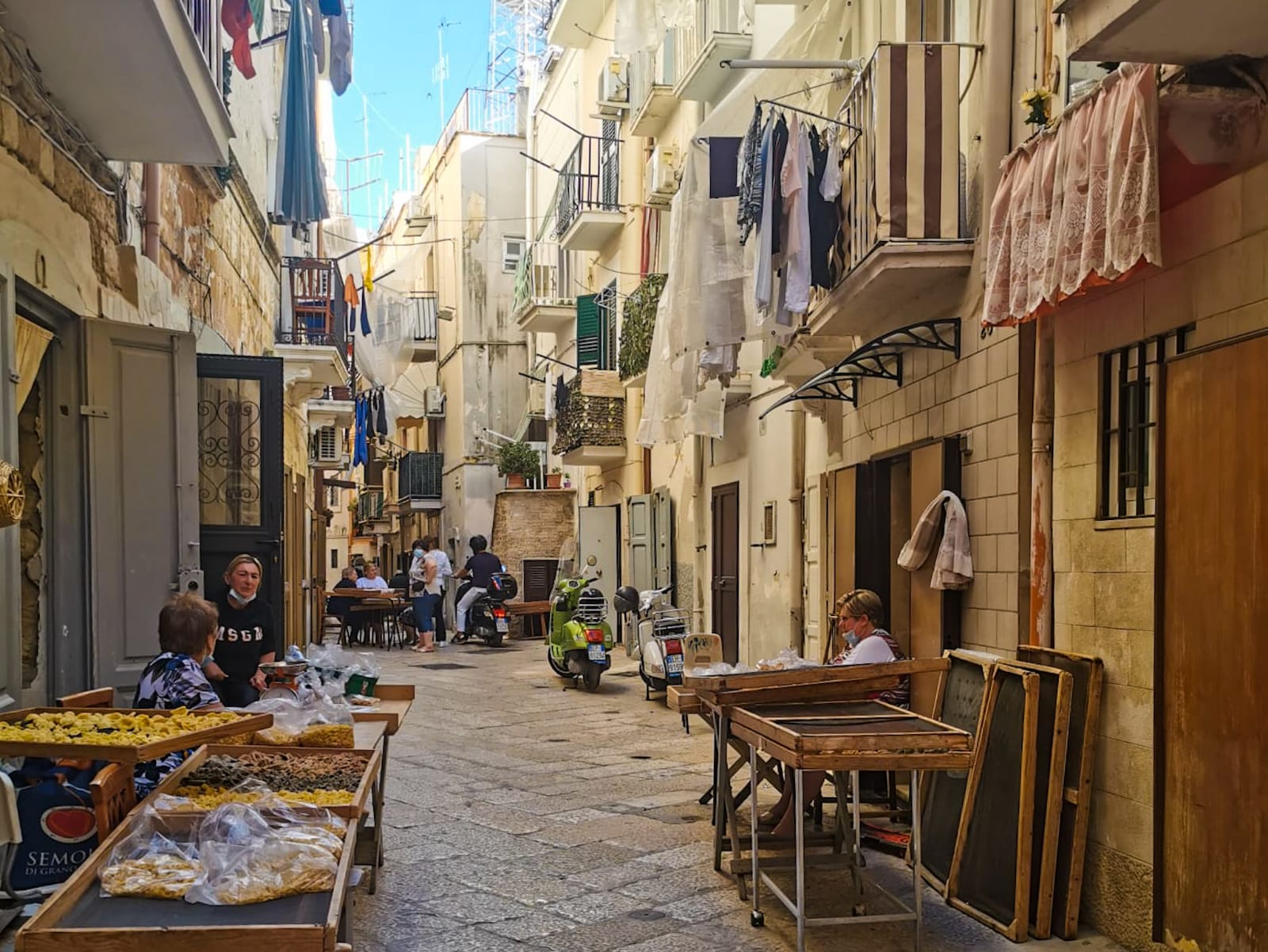 The famous Via delle Orecchiette in Bari